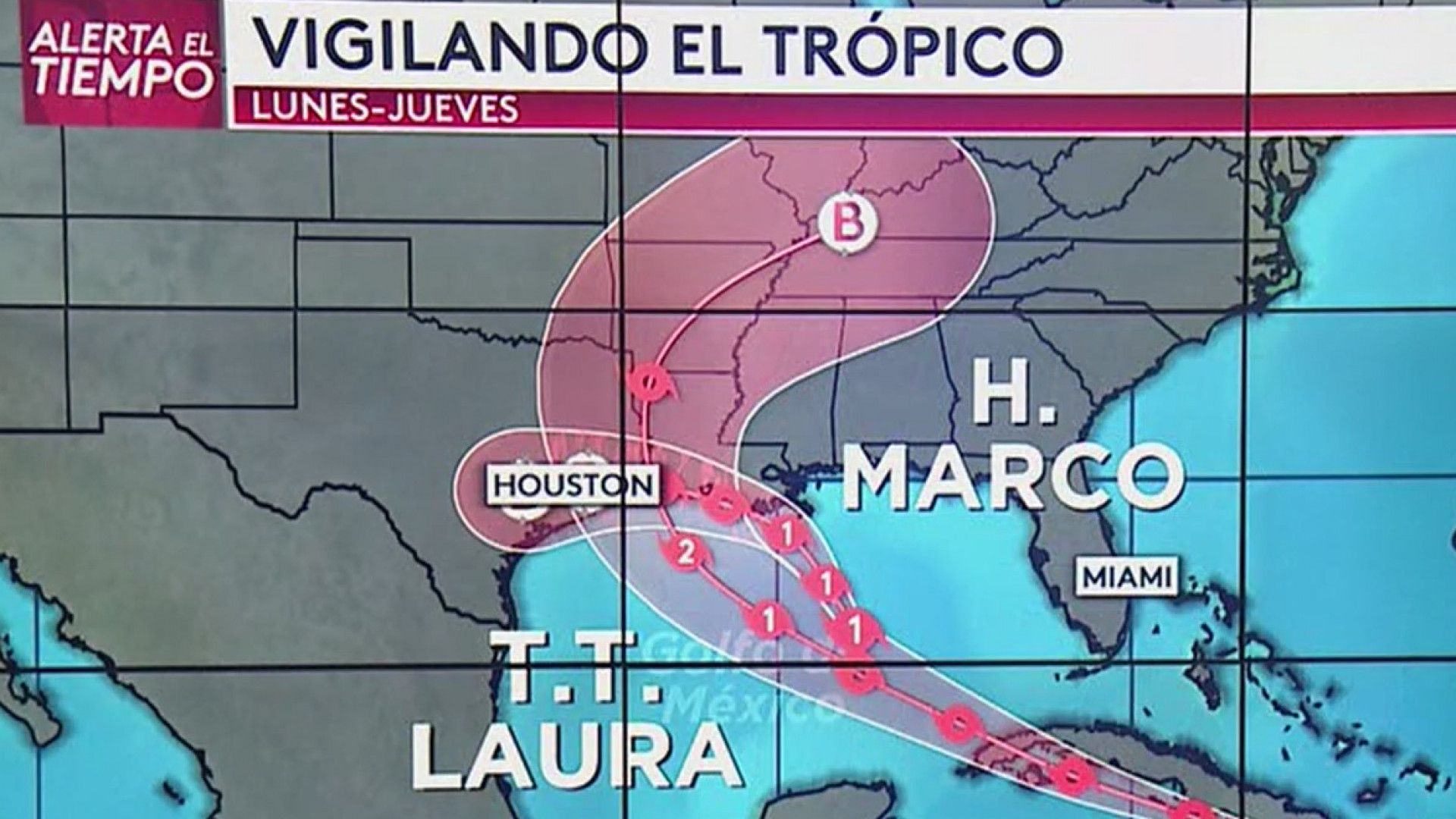 La tormenta Laura avanza por el sur de Cuba y la costa del Golfo de ...