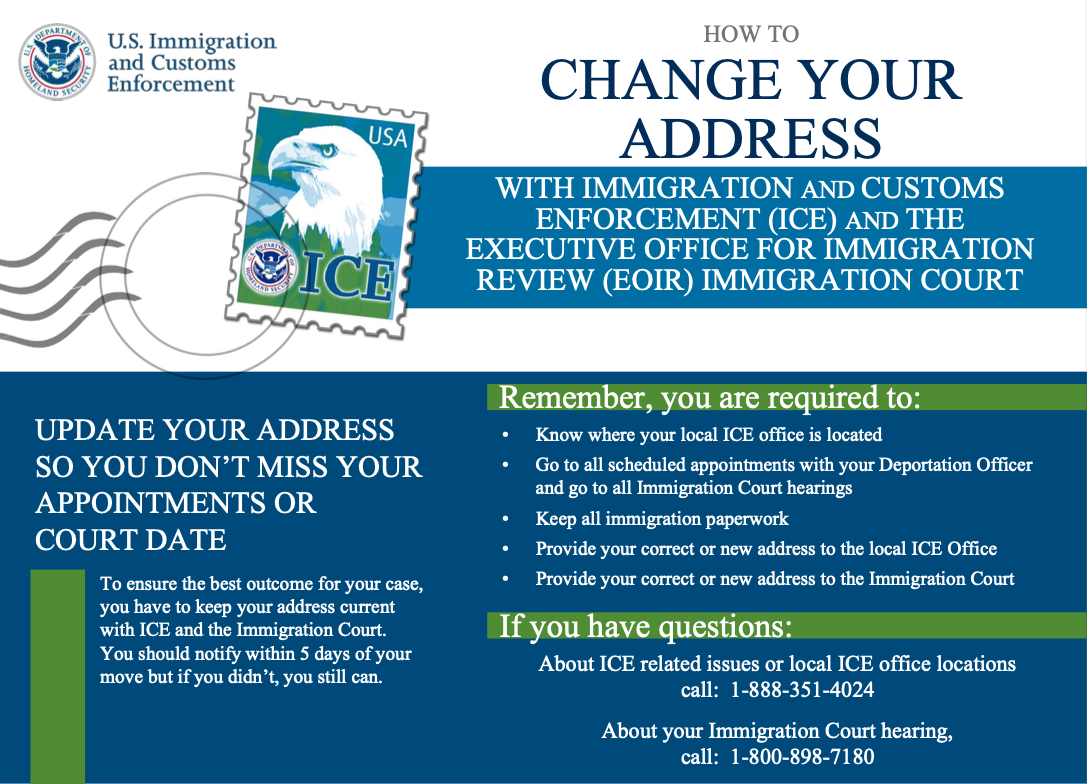 ICE activa herramienta en línea para cambio de dirección. Te explicamos ...
