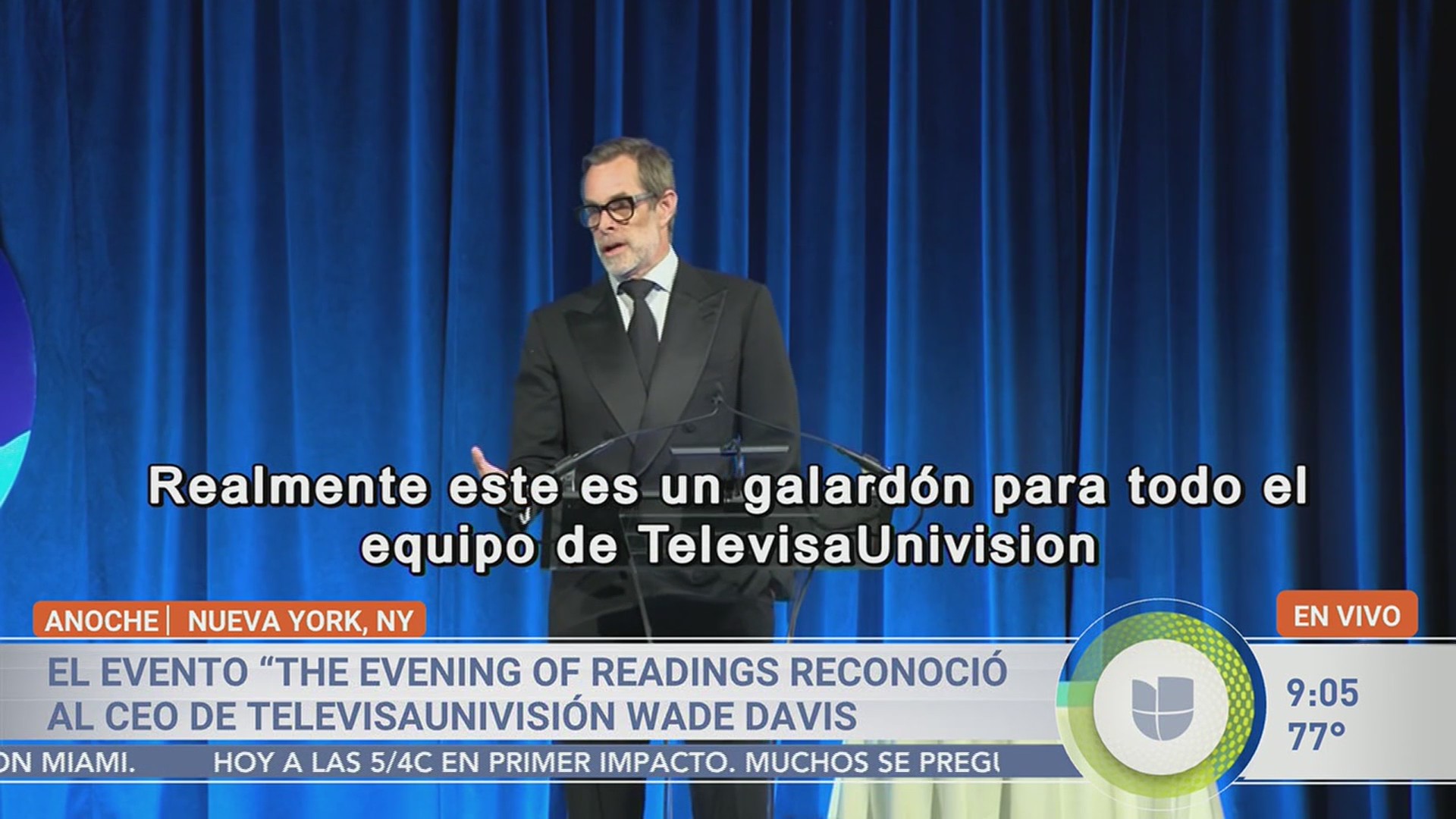 CEO de TelevisaUnivision, Wade Davis, recibió el Premio al Agente de ...