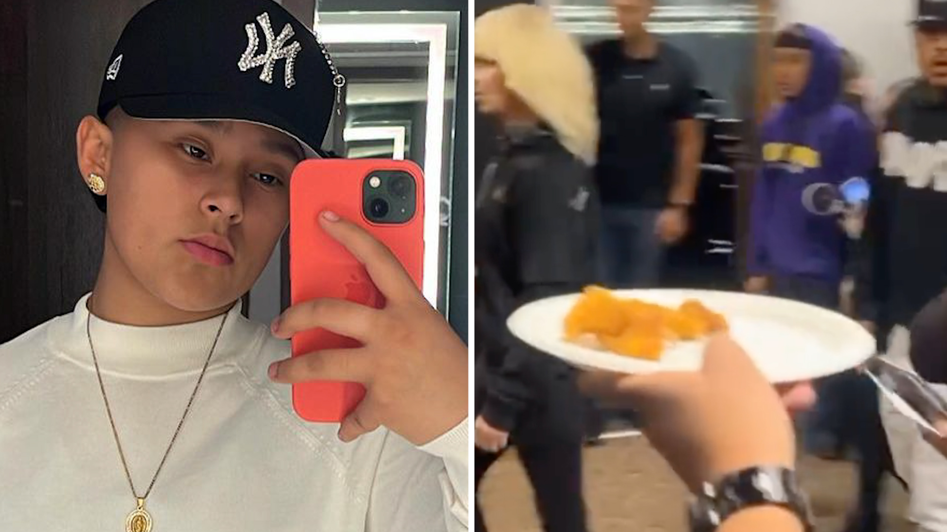 Le ofrecen a Yahritza y su esencia un plato de 'chicken nuggets' tras ...