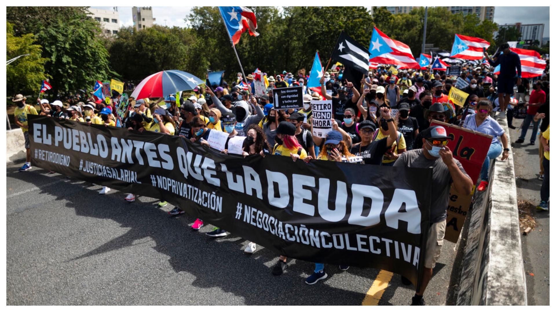 Protestas de empleados públicos por mejoras salariales en Puerto Rico ...