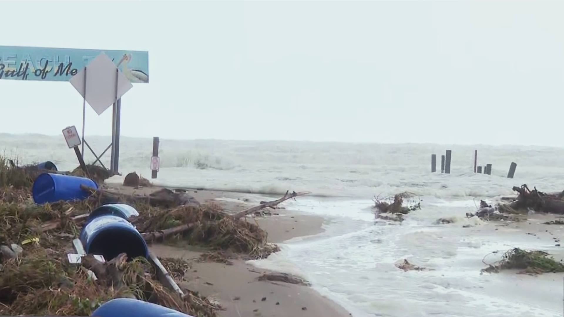 Así se encuentra Surfside Beach en Texas por la tormenta tropical ...