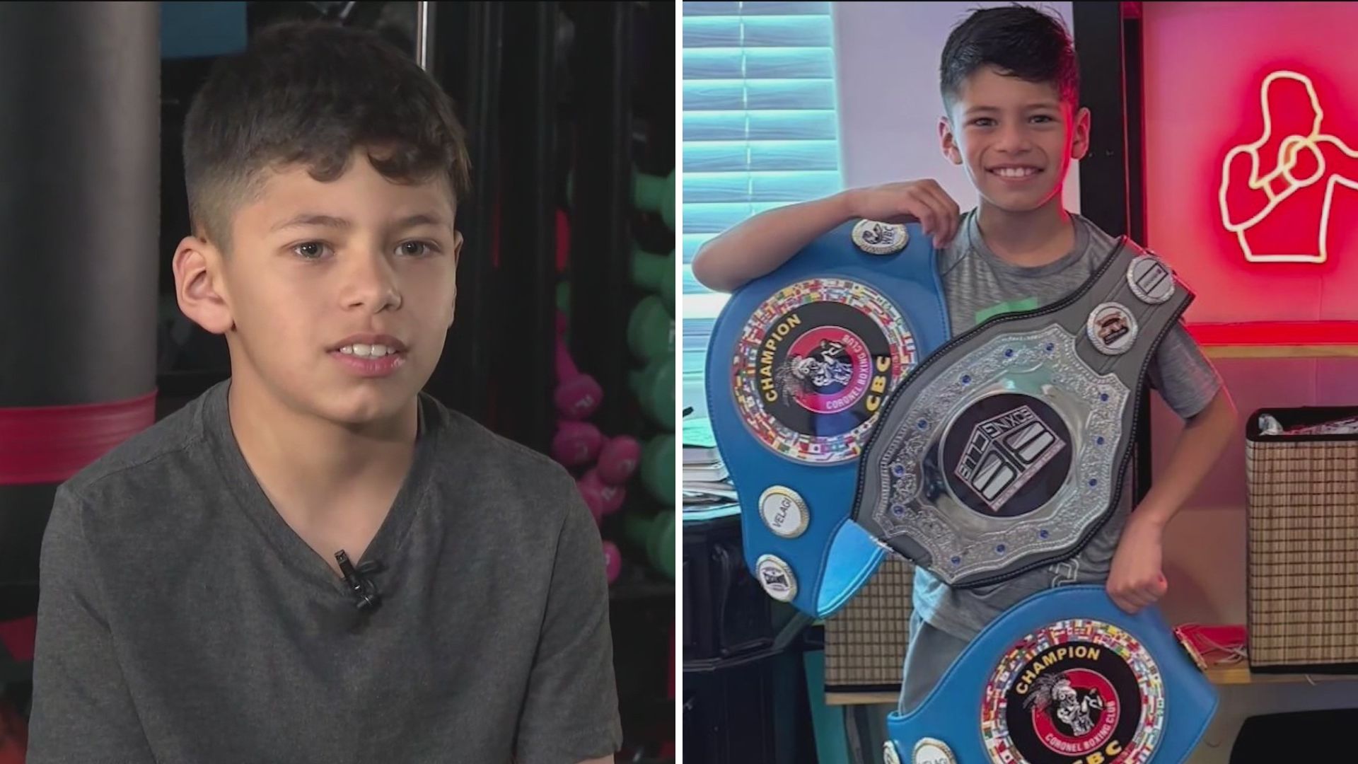 Este niño hispano sueña con convertirse en un campeón mundial de boxeo ...