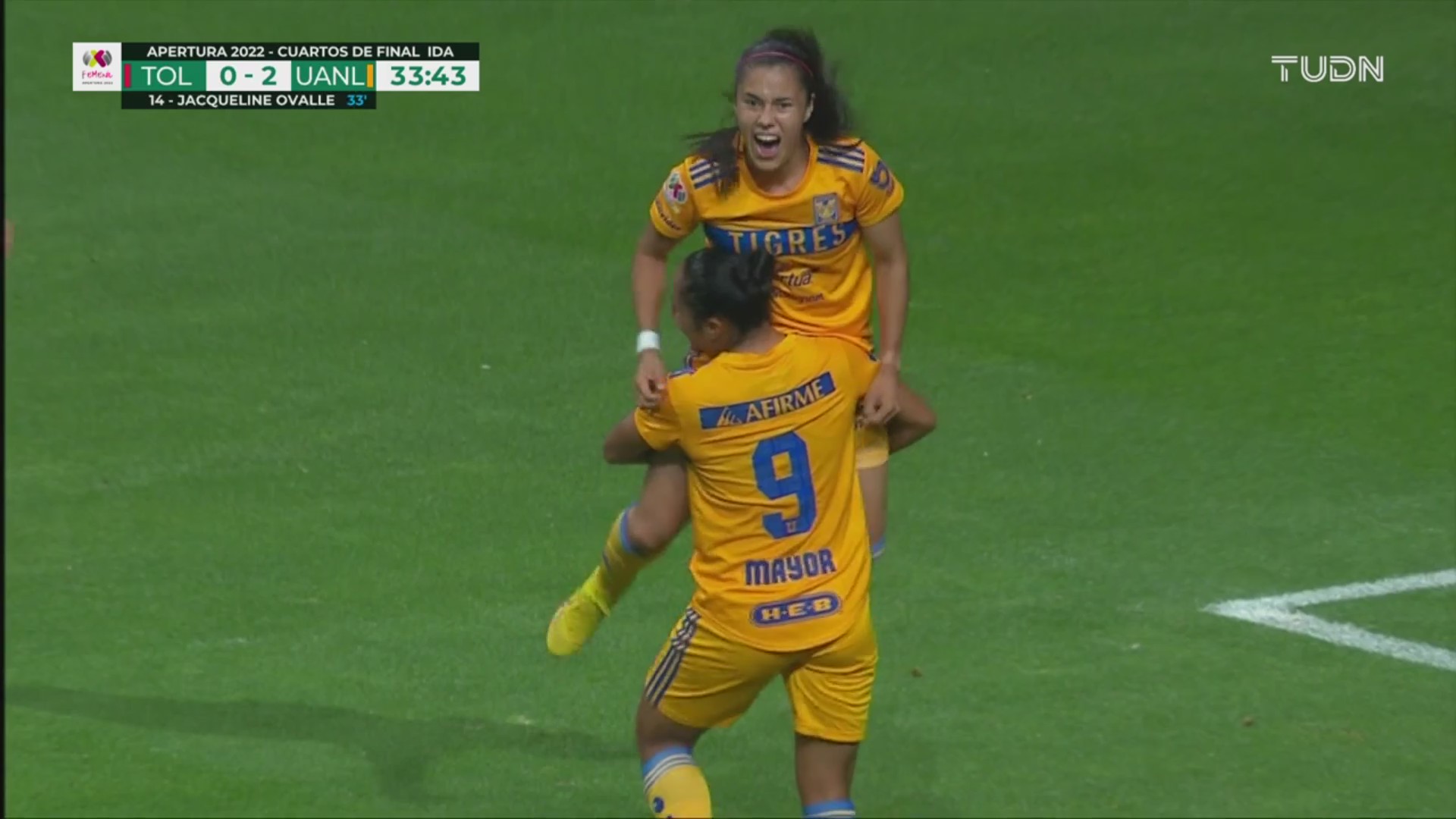 ¡Salió la magia! Jacqueline Ovalle convierte el 0-2 de Tigres ...