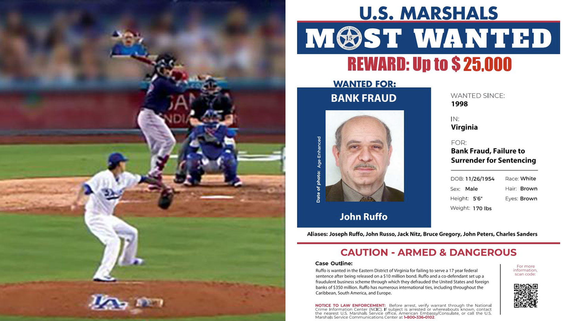 John Ruffo, el fugitivo durante 23 años que podría haber sido visto en ...