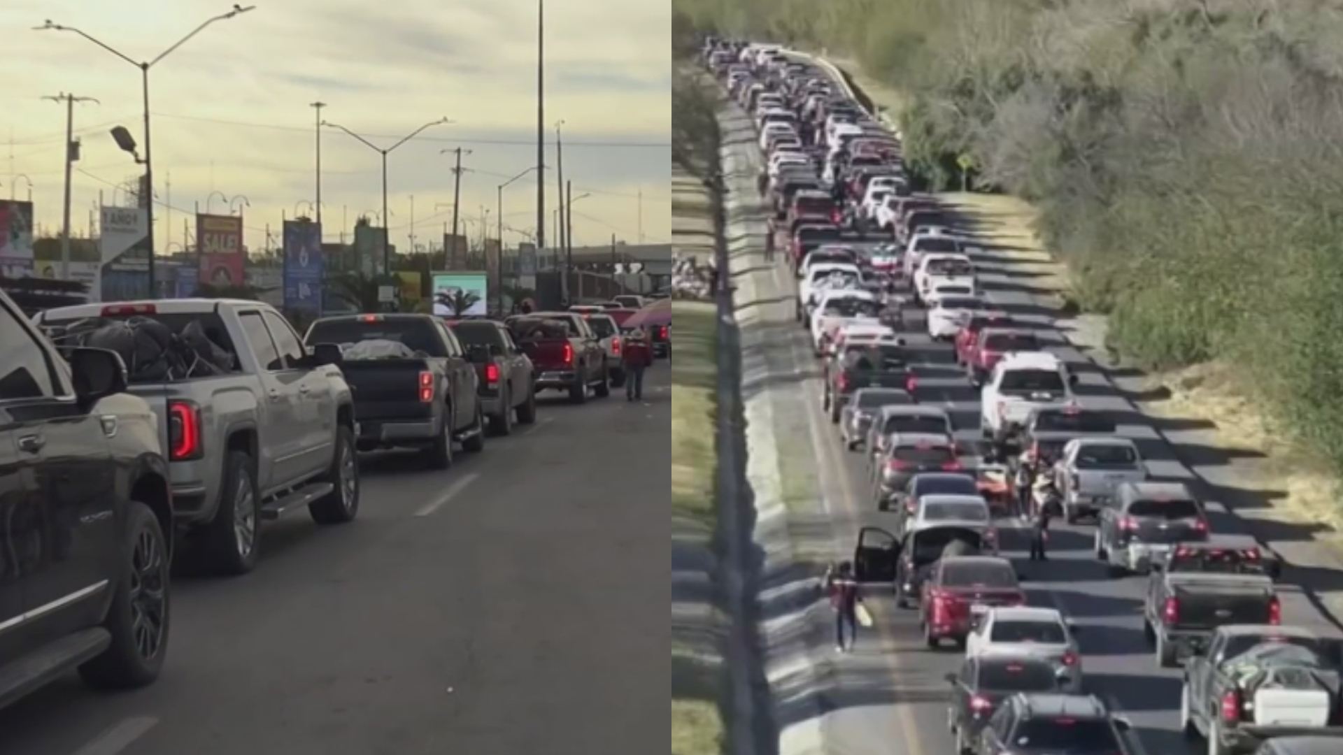 Caos sorprende a viajeros y conductores que buscan cruzar de México a EEUU tras fiestas de fin ...