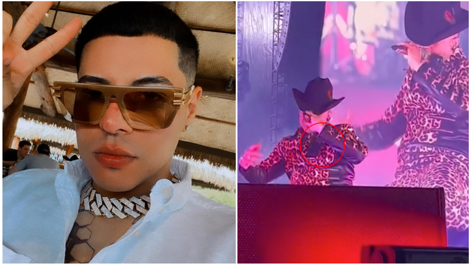 Le dieron un ‘telefonazo’ en el rostro a Eduin Caz en pleno concierto y ...