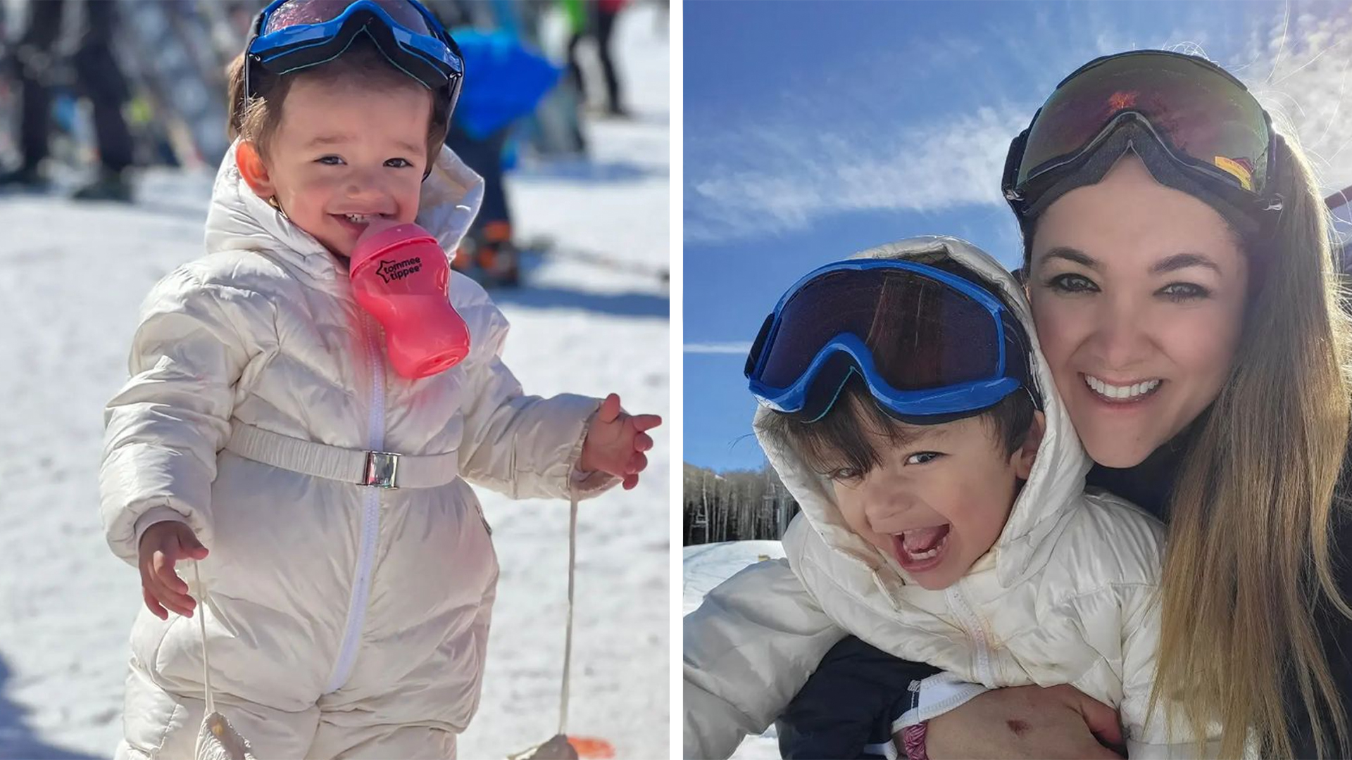 El hijo de Sherlyn apenas tiene un año y ya esquía solo: mira sus ...