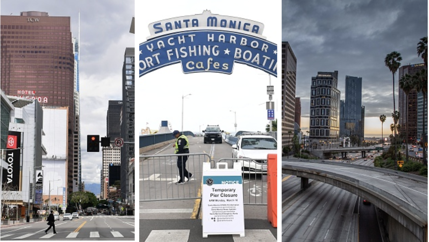 Desolado y vacío: así luce Los Ángeles tras las órdenes de cierres y ...