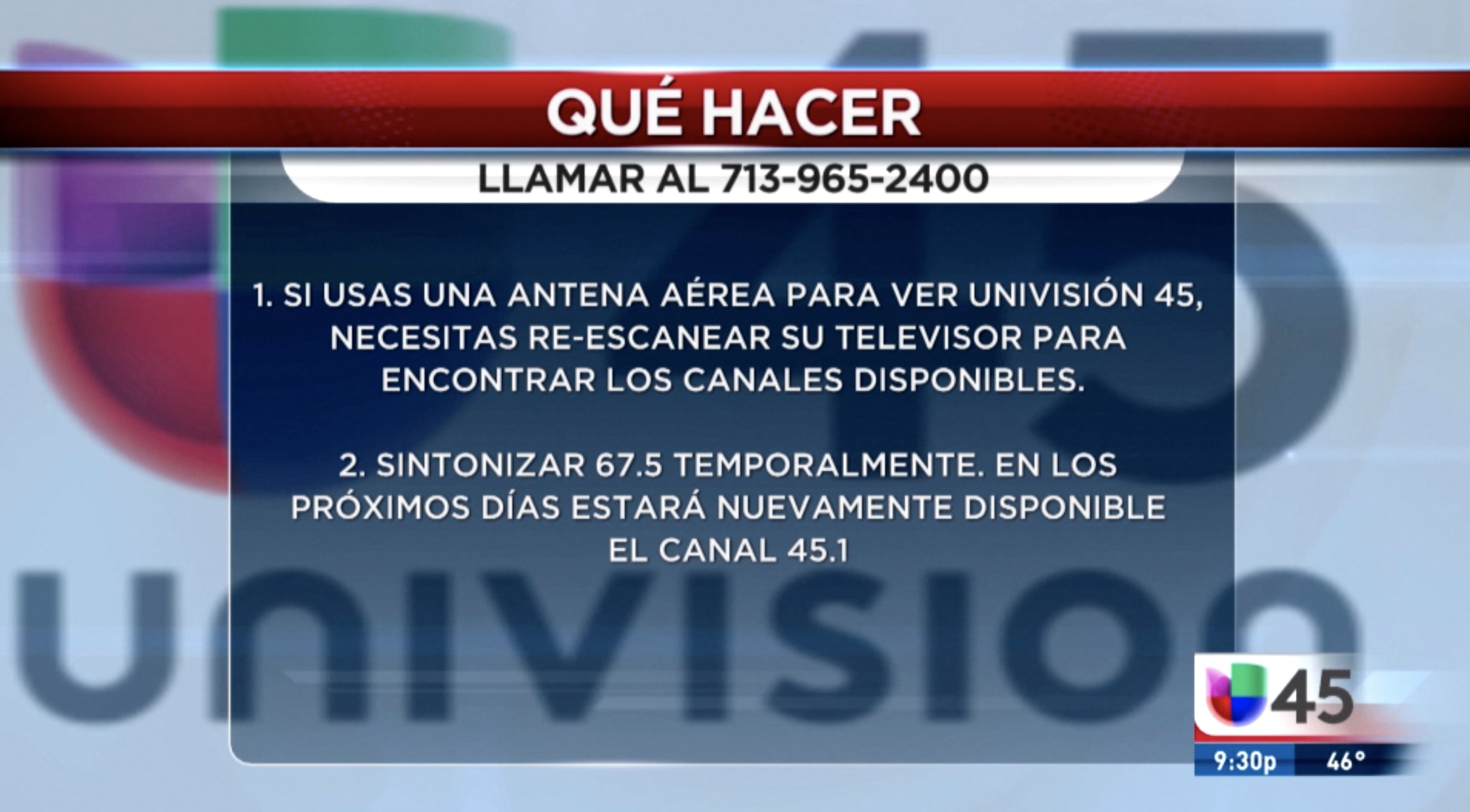 Si usted perdió la señal de Univision 45, aquí le decimos lo fácil que ...