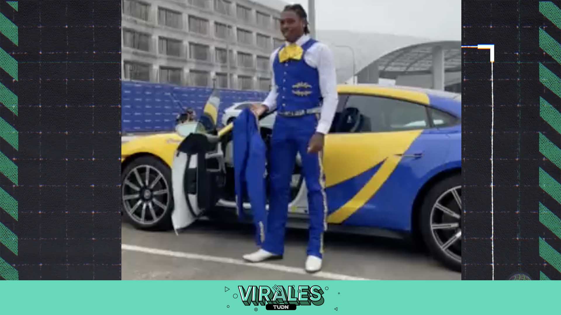 ¡Como mariachi! Ramsey de Rams llega así al juego ante Bucs | TUDN Más ...