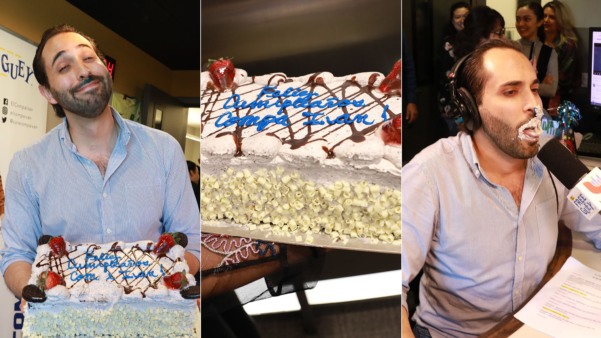 El Compa Ivan se llevó un pastelazo por su cumpleaños #32 | Estaciones ...
