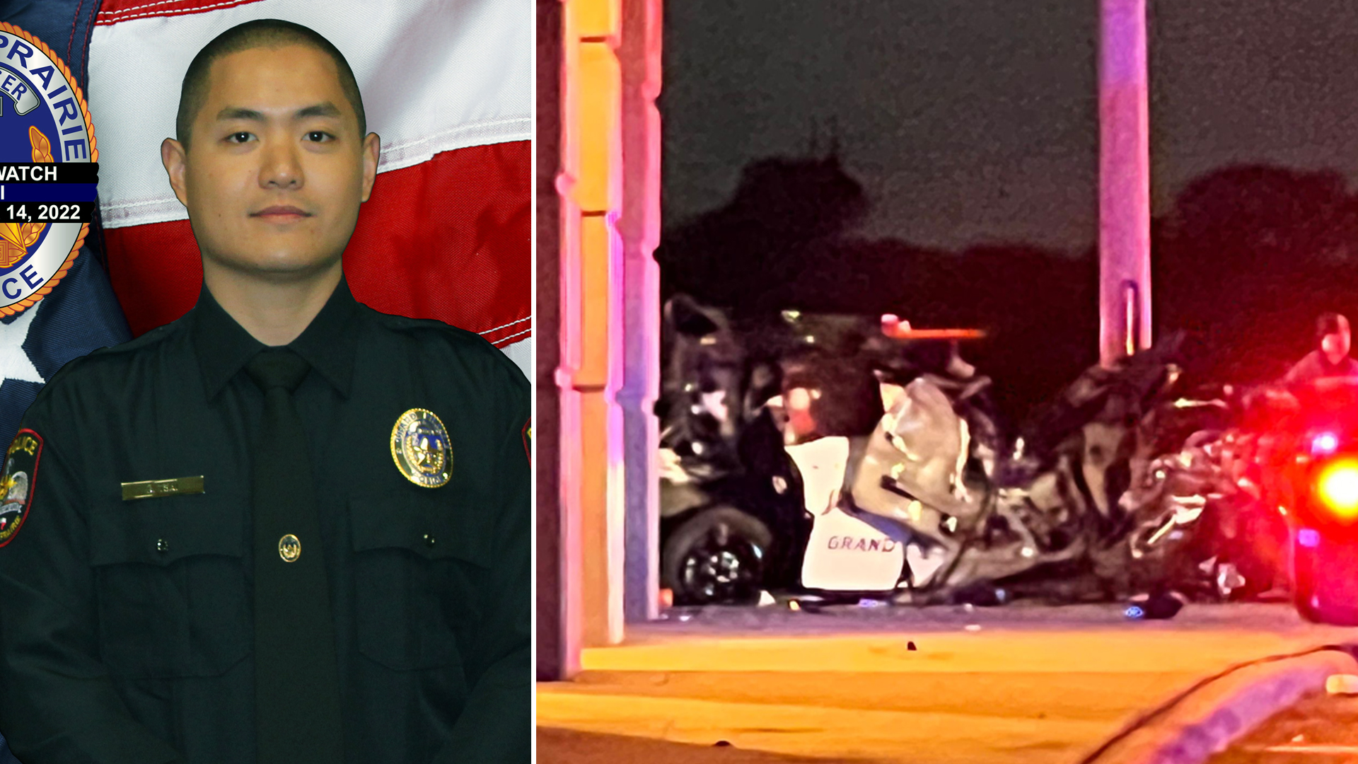 Muerte de Brandon Paul Tsai policía de Grand Prairie al perseguir a sospechoso con placas falsas ...