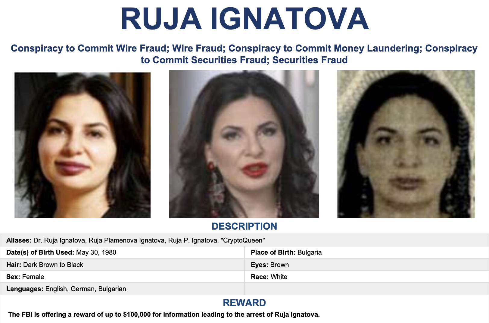 Ruja Ignatova | El misterio de la cripto-estafadora que robó $4,900 ...