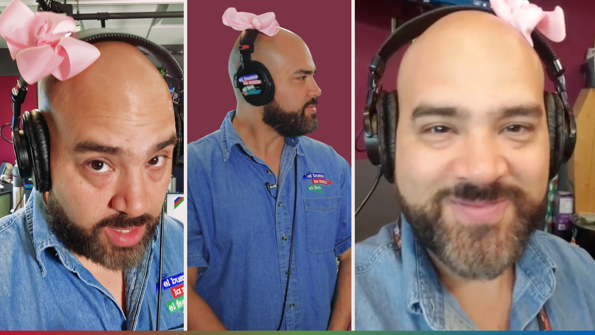 El Pelón explica por qué se puso un moño en la cabeza y su nietecita ...