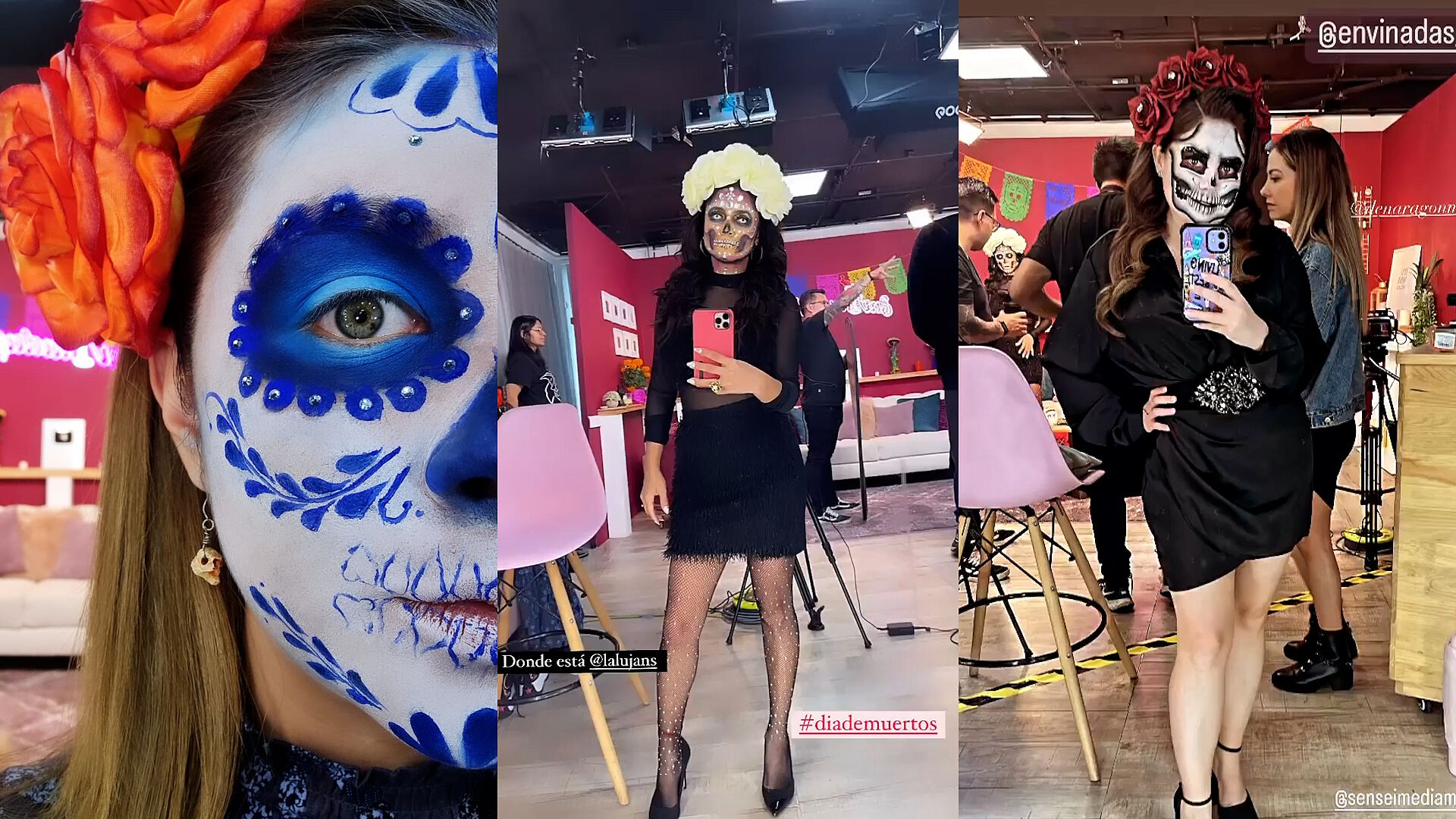 Jessica Segura, Mariana Bota y Daniela Luján se maquillan como Catrinas ...