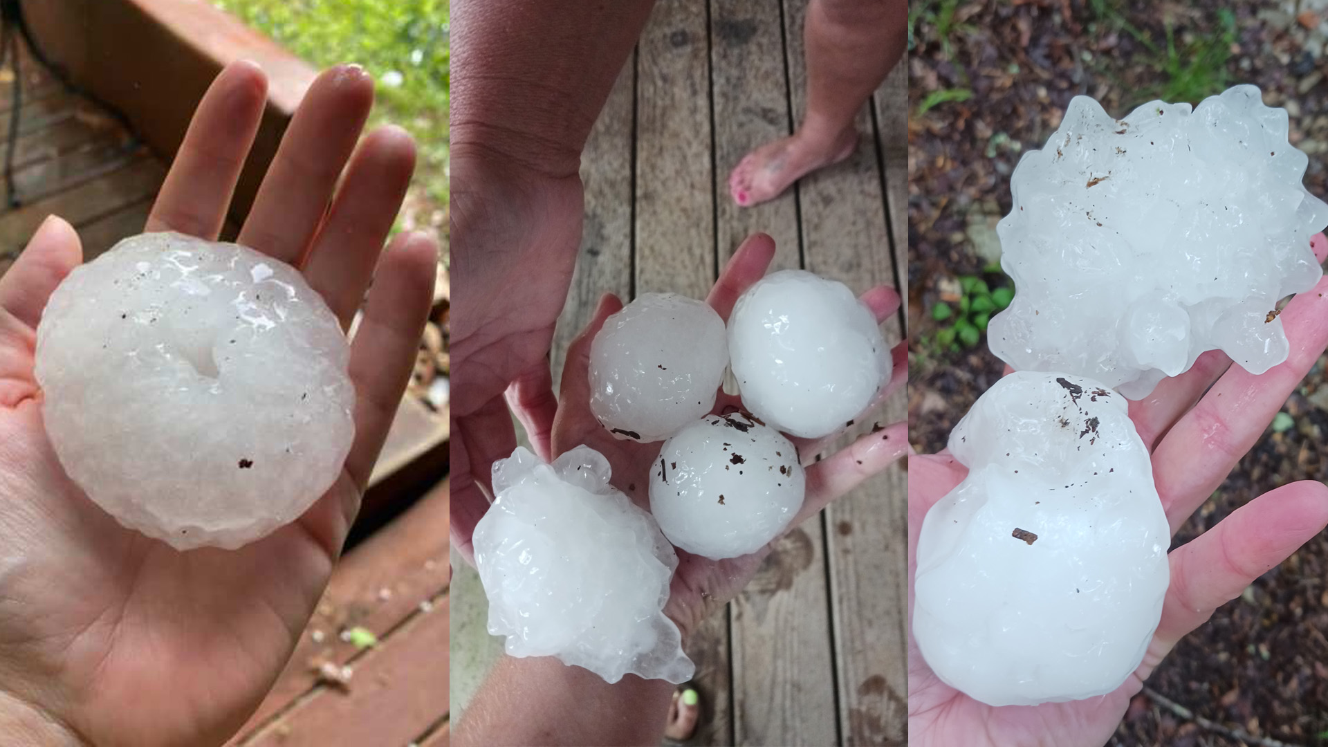 Nunca antes se vio granizo tan grande en esta localidad de Arkansas ...