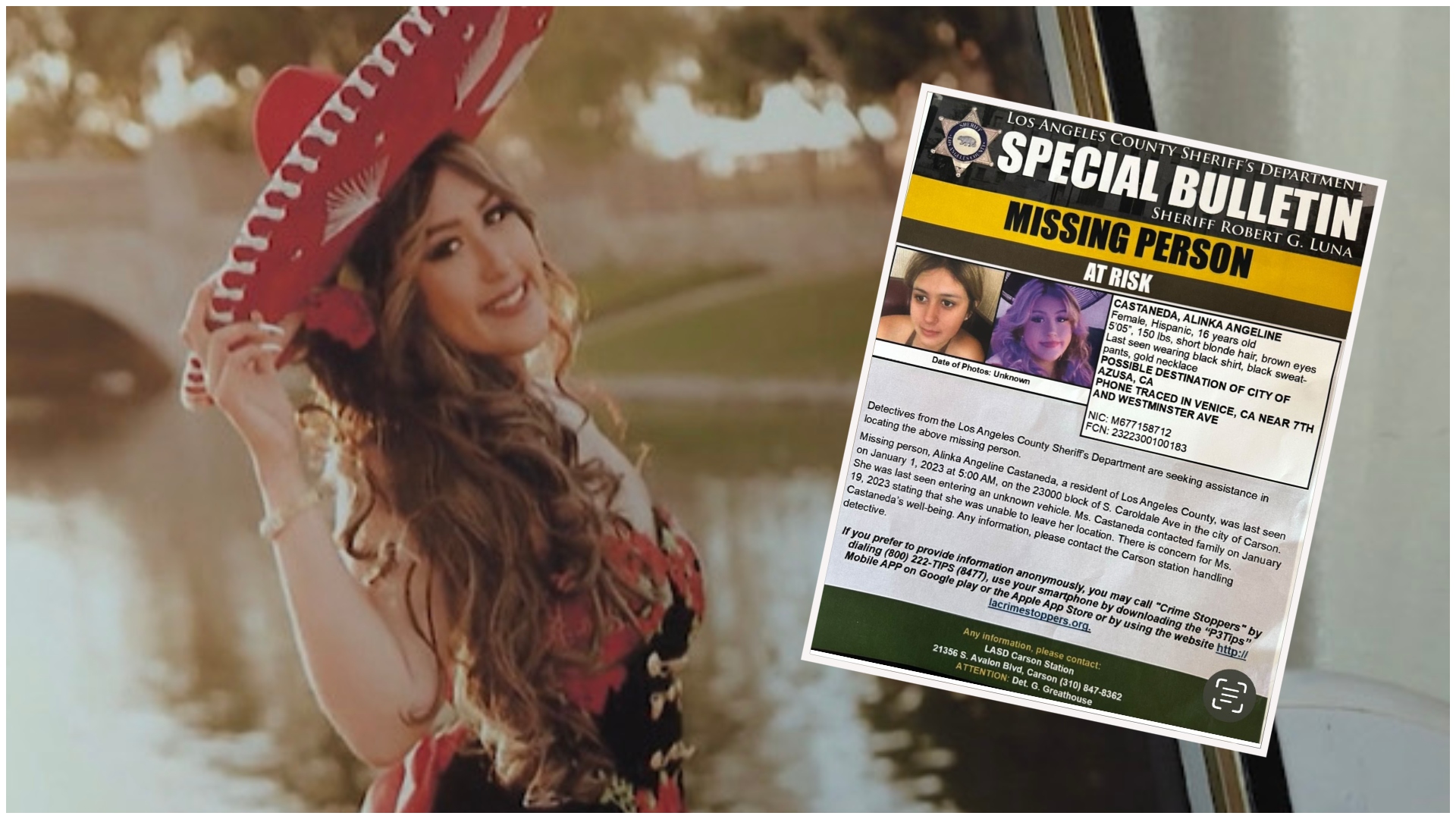 La última llamada telefónica de Alinka Castañeda, la joven que ...