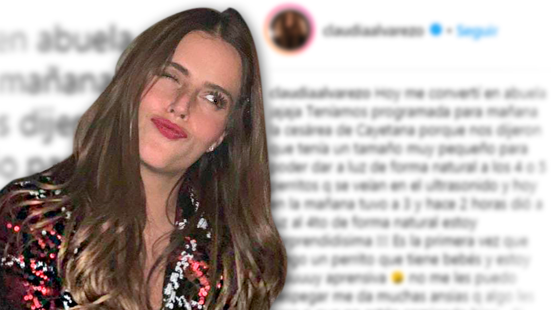 Claudia Álvarez se convierte en "abuela" en la vida real y pide ...