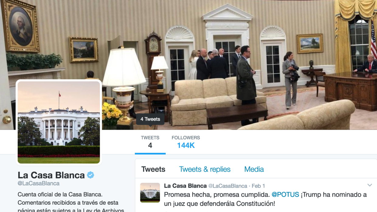 White House Spanish-language Twitter account falls into disuse despite ...