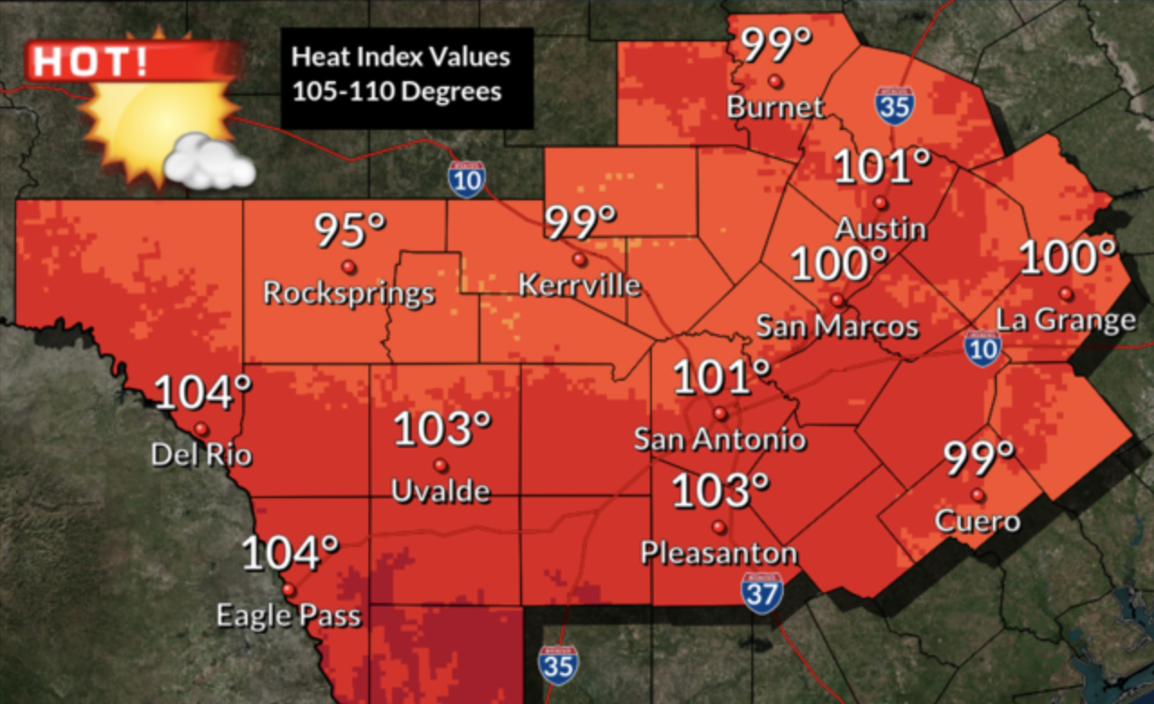 Continúan las temperaturas en los tres dígitos con índice de calor de ...
