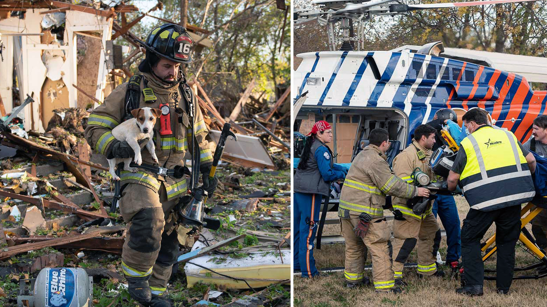 Una fuerte explosión destruye una casa de madera en la ciudad de Fort ...
