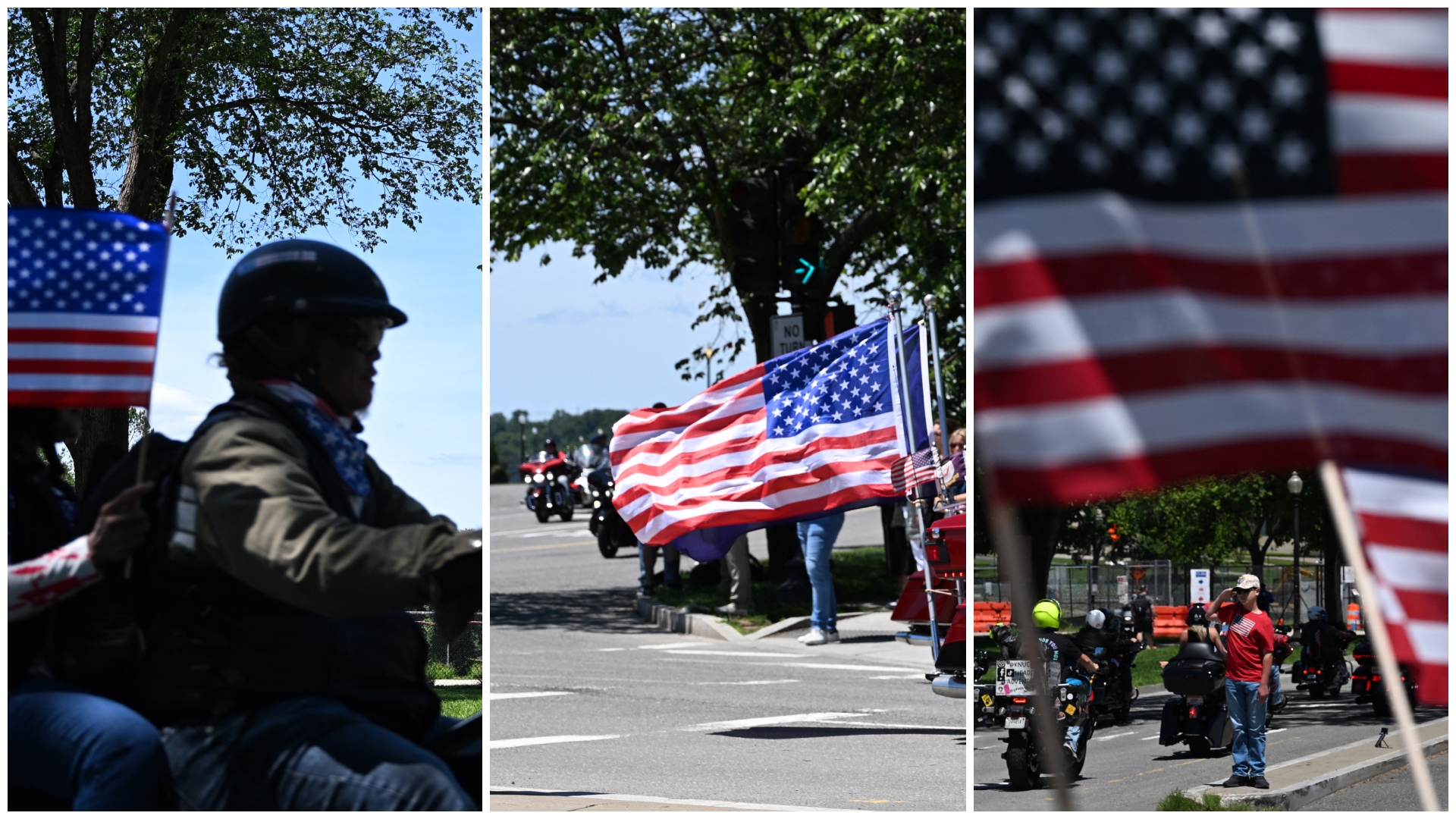 'Memorial Day': peatón protesta antes de que miles de motociclistas ...