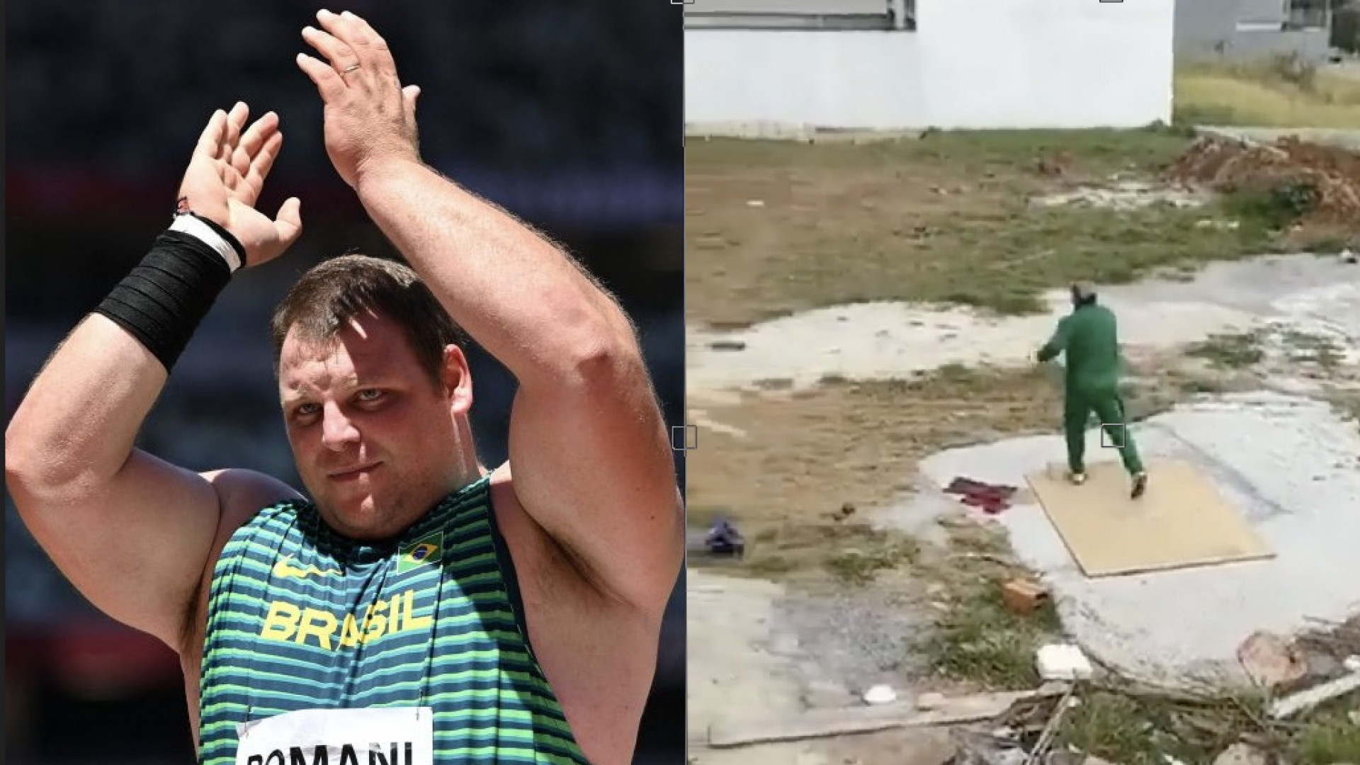 Lanzador de bala brasileño en Tokyo 2020 entrenaba en un terreno baldío ...