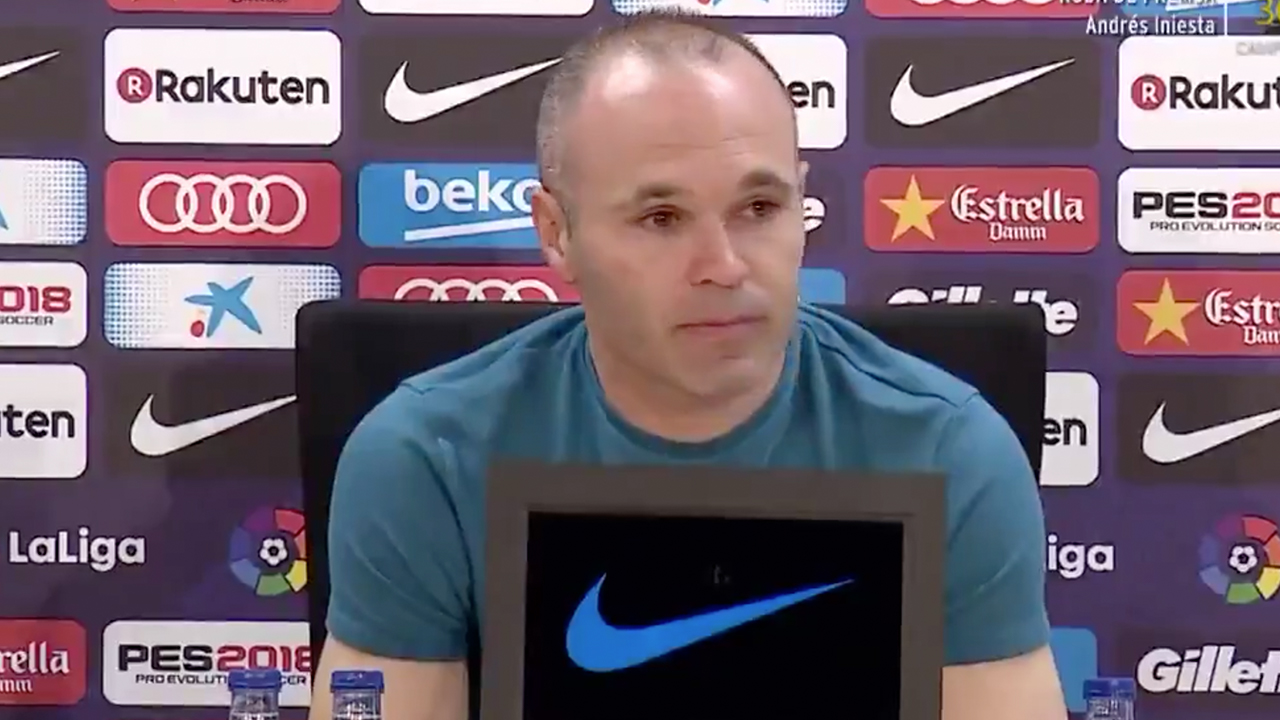 Con lágrimas en los ojos Andrés Iniesta dijo adiós al Barcelona ...