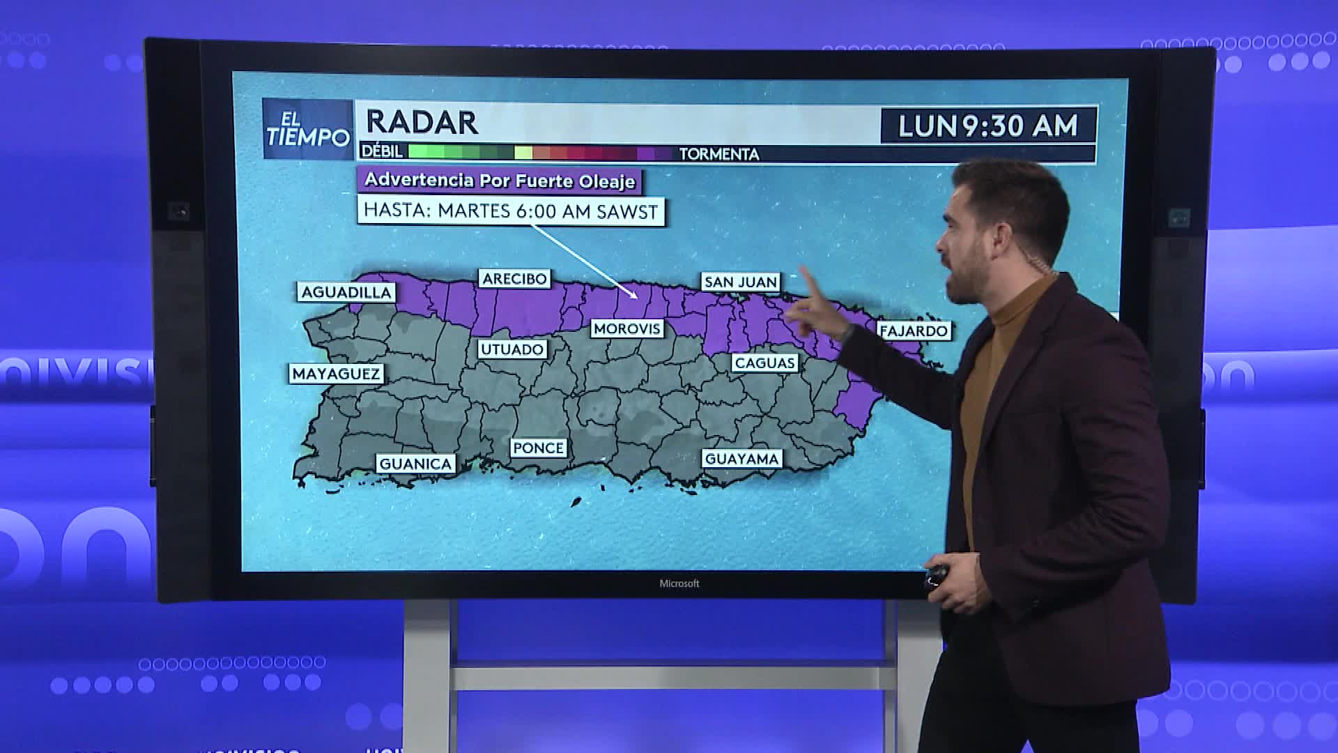 Inicio de semana con advertencia por fuerte oleaje al norte de Puerto Rico | Video | Univision ...
