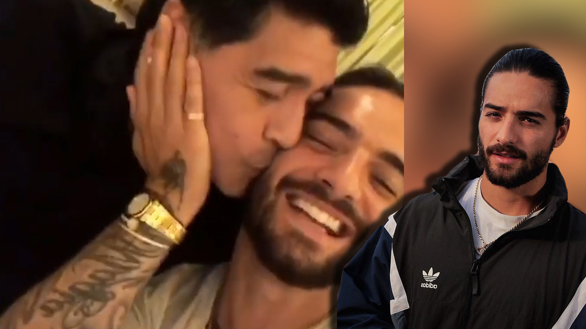 Con un beso en la mejilla: así nos ‘presenta’ Maluma a Maradona ...