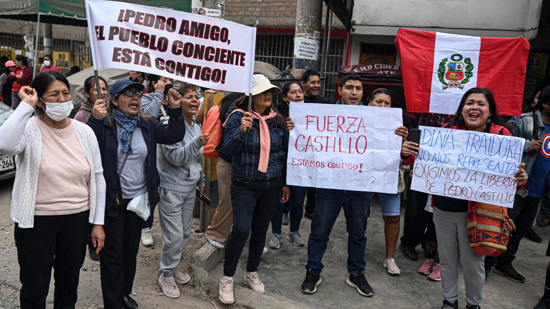 Miles de personas protestan en Perú por la detención de Pedro Castillo ...