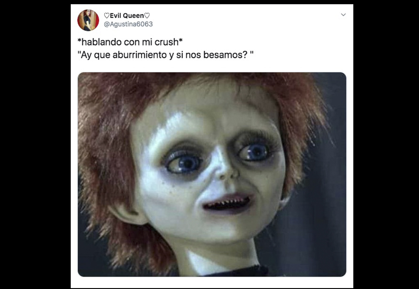 Los mejores memes de "Ay qué aburrido y si...", con el hijo de Chucky ...