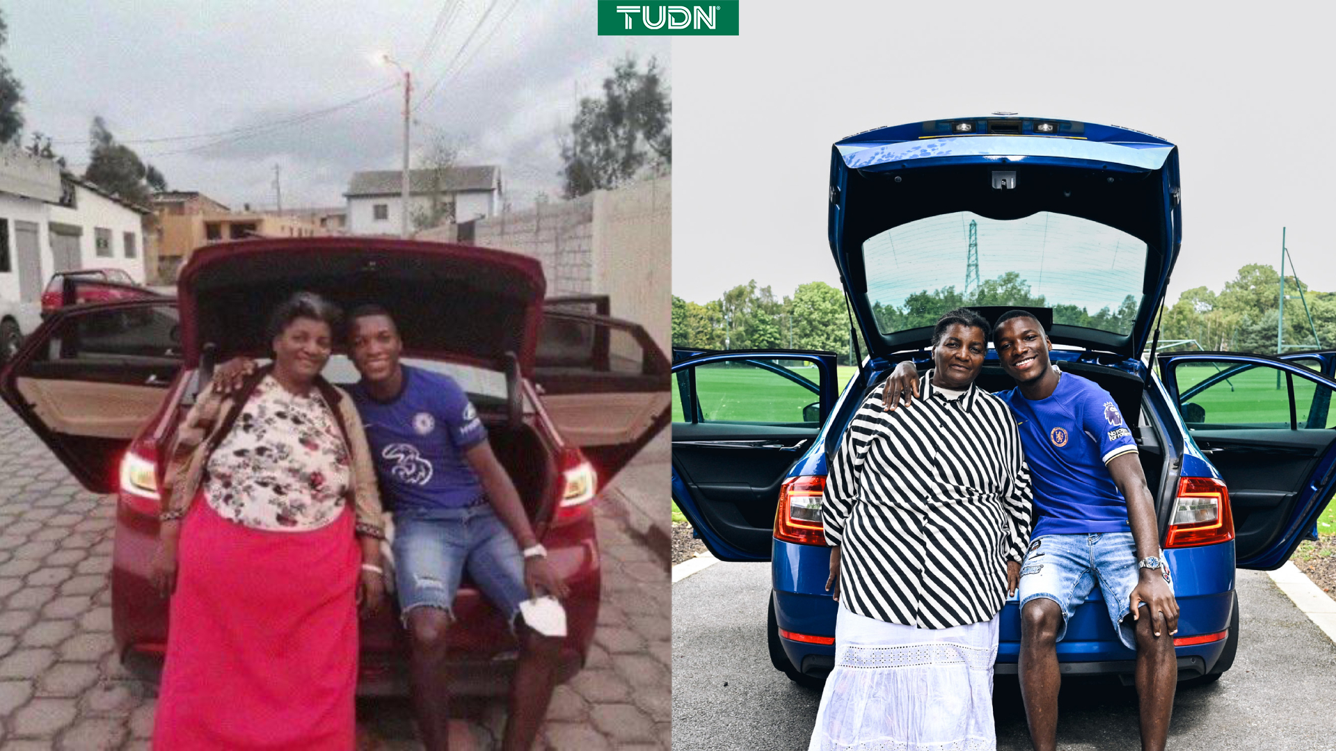 Chelsea recrea foto de Moisés Caicedo con su mamá tras hacer oficial el ...