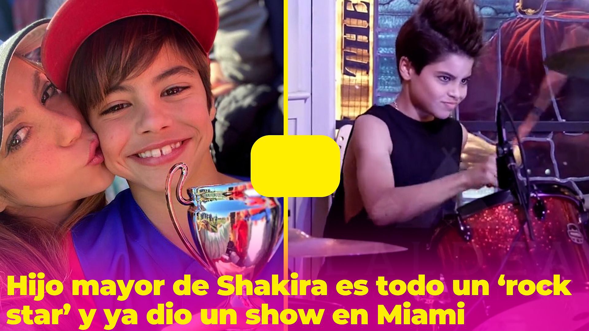 ¡Todo un roquero con radical look!: hijo mayor de Shakira se presenta con su banda en Miami ...