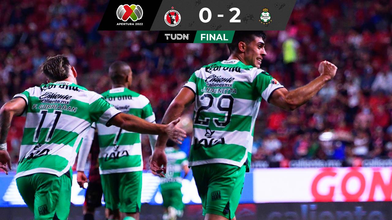 Tijuana 0-2 Santos Laguna, J-16 Apertura 2022: resultado, goles y ...