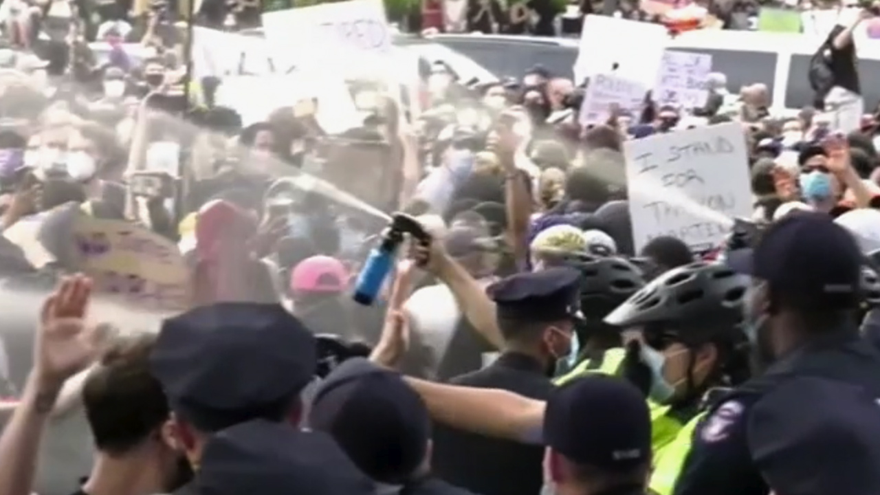 People report being injured by police using crowd-control weapons ...