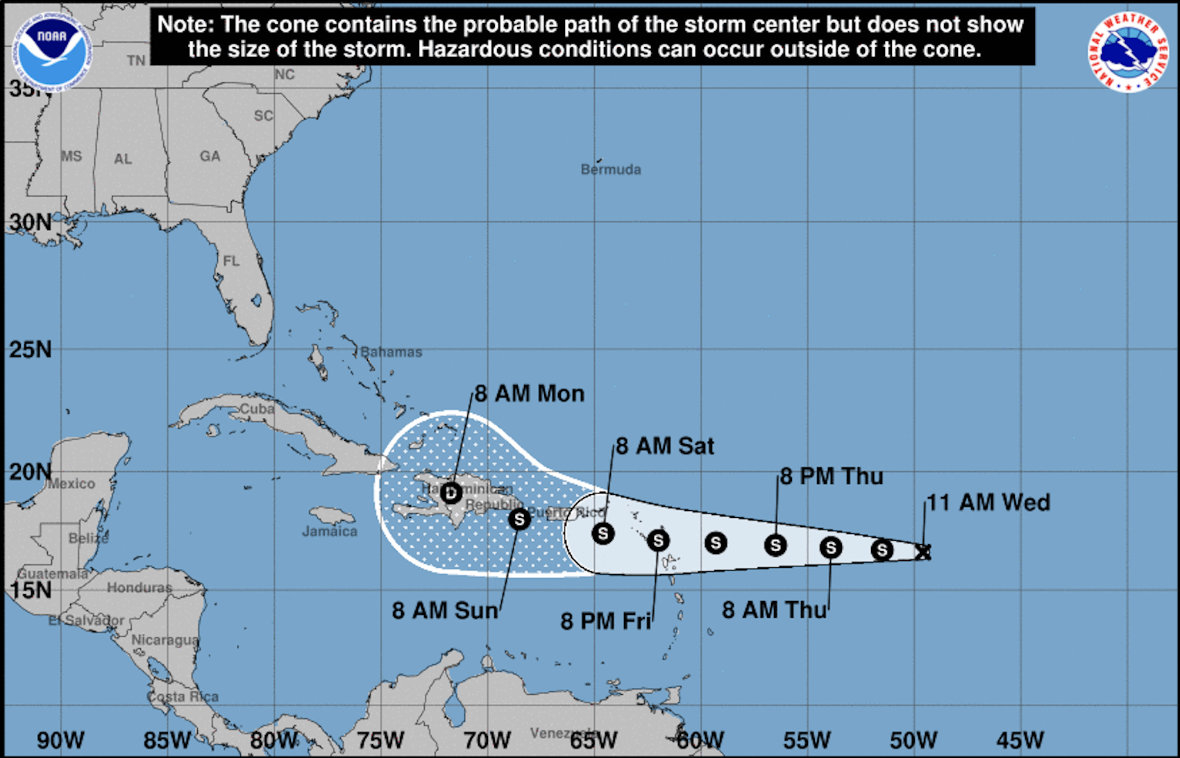 Se espera que séptima depresión tropical de la temporada pase por ...