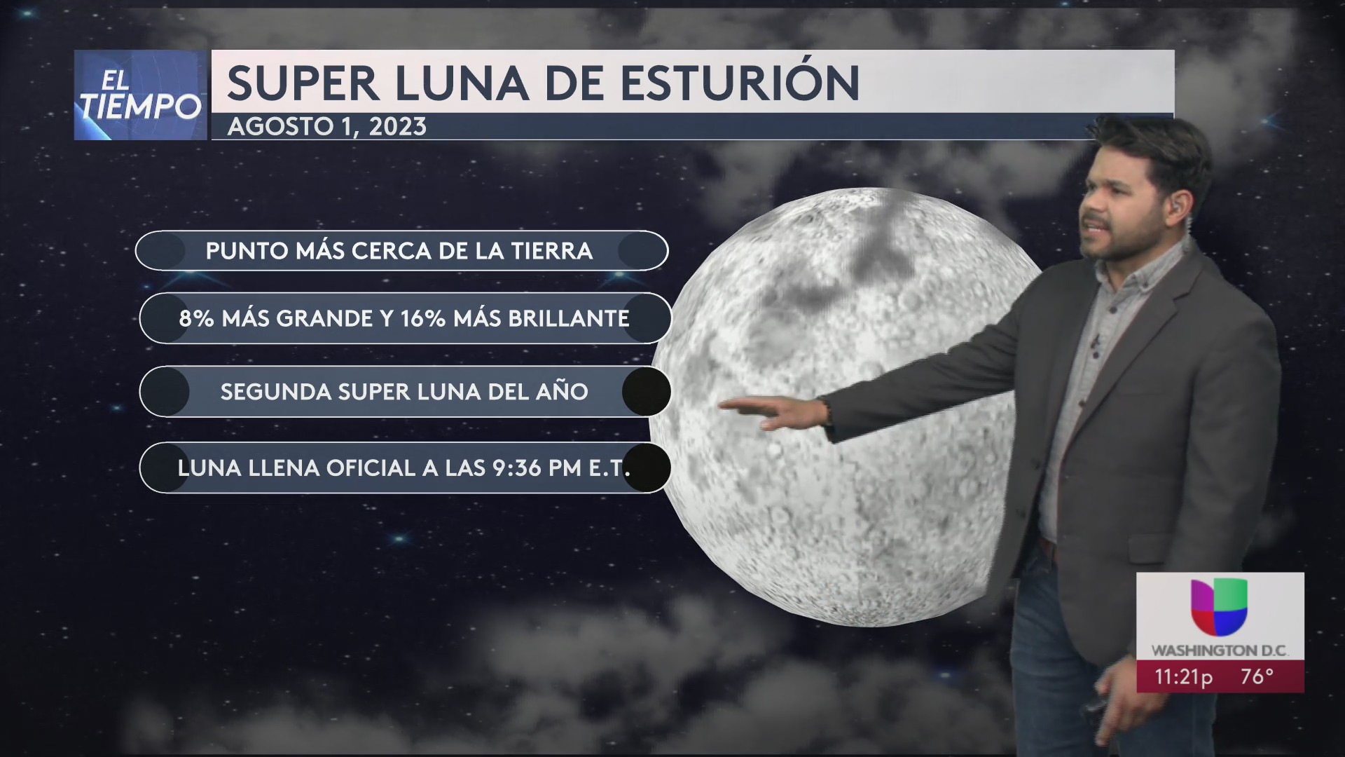 Súper Luna de Esturión: cuándo y cómo puedo disfrutarla en el DMV | Video | Univision Washington ...