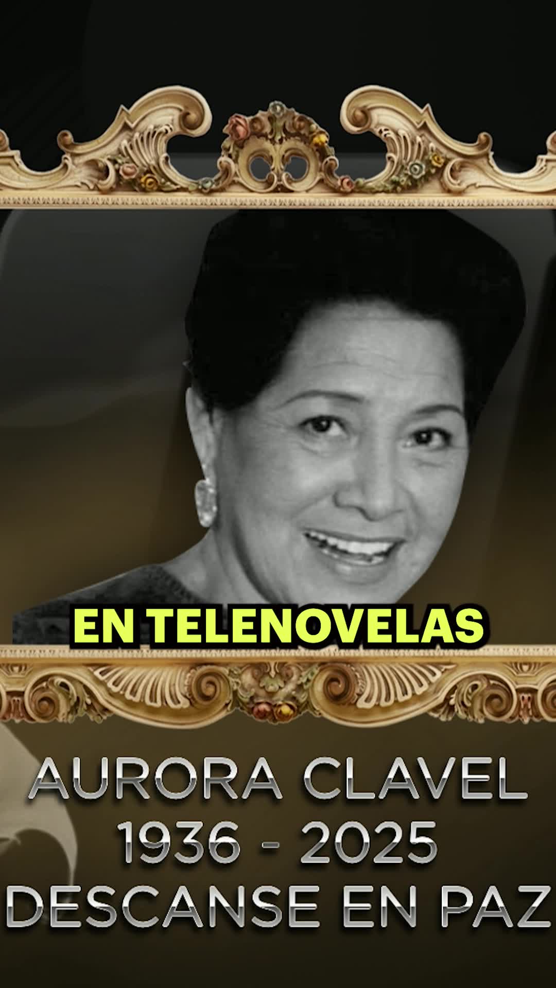 DE ÚLTIMO MOMENTO: Fallece la famosa actriz Aurora Clavel. Descanse en ...