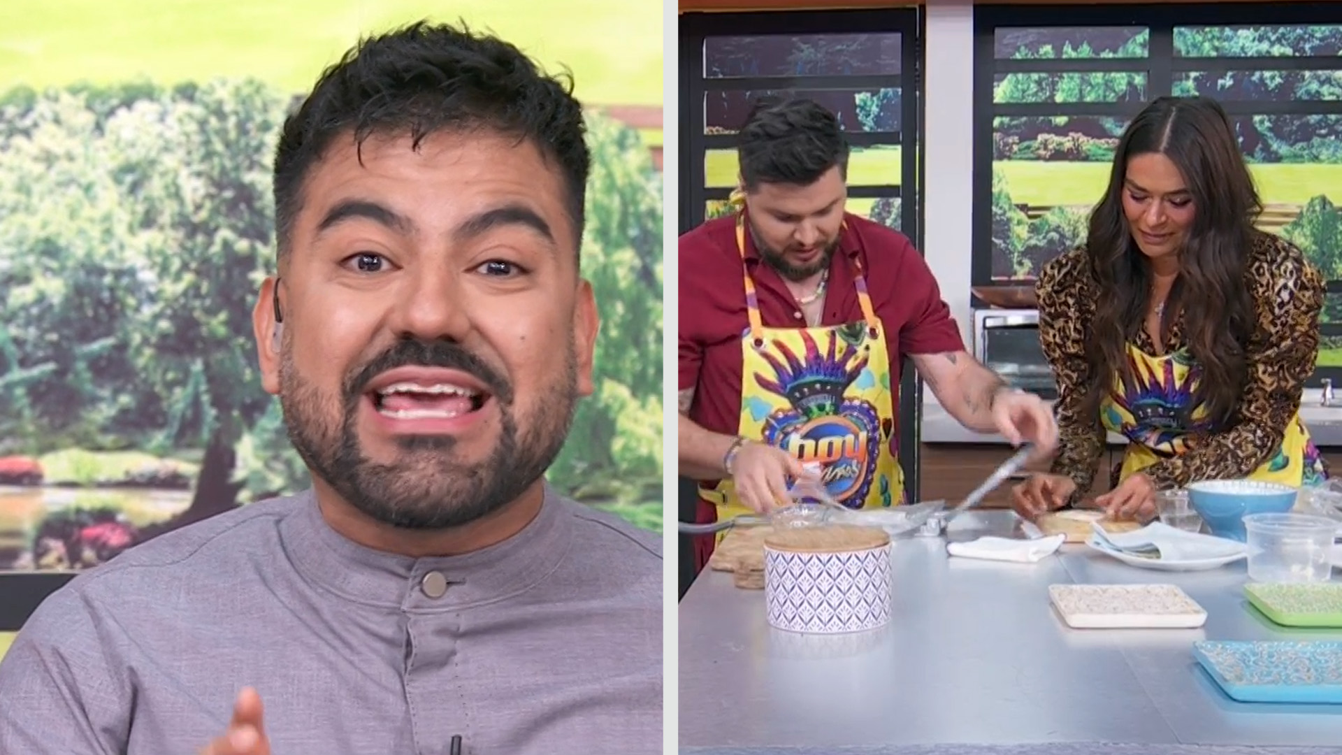 El chef Mariano prepara sopes de tinga con la ayuda de Galilea y Paul ...