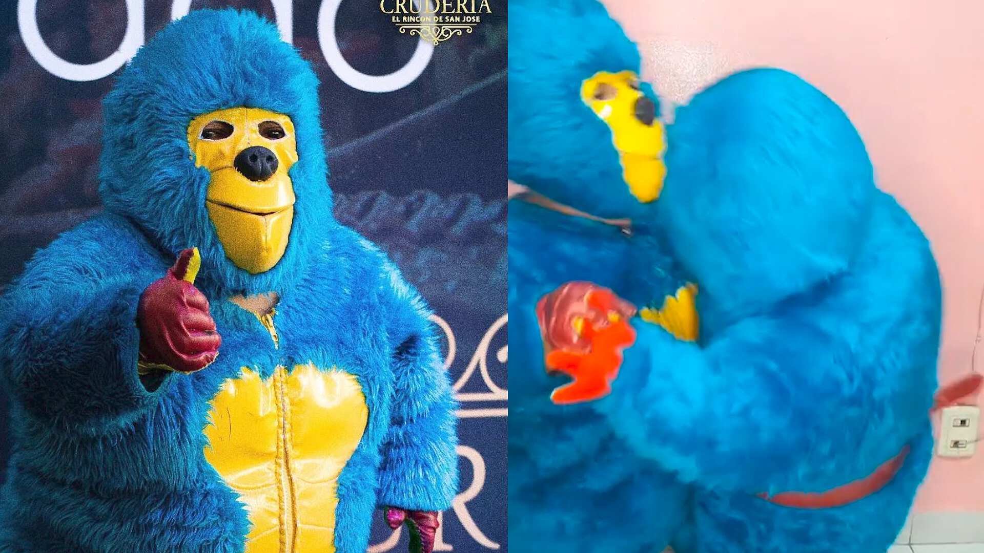 Kemonito intenta bailar bachata con su doble y terminan en el suelo ...