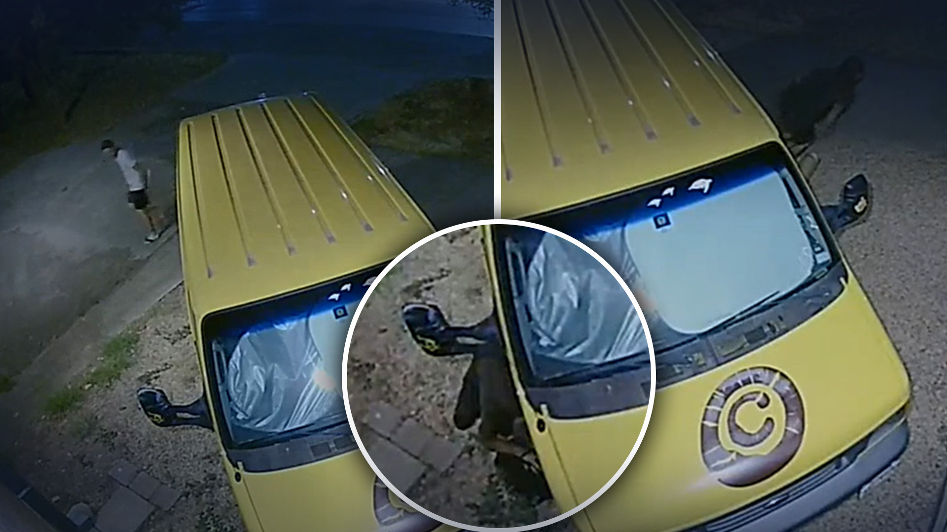 Clay Hayner enfrenta a sospechoso que intentaba robarle el convertidor ...