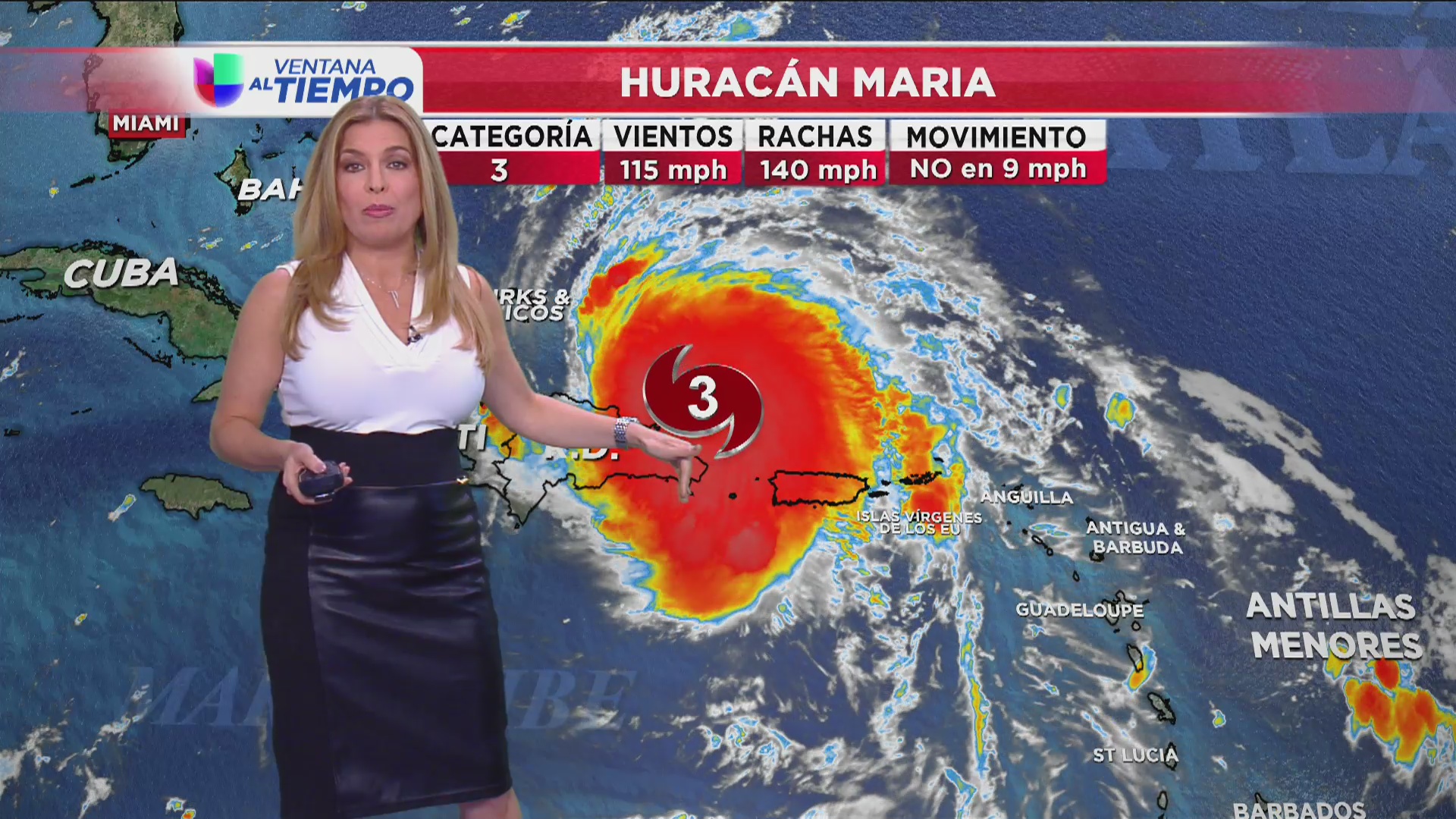 Huracán María se ubica en categoría 3 y viaja al norte de República ...