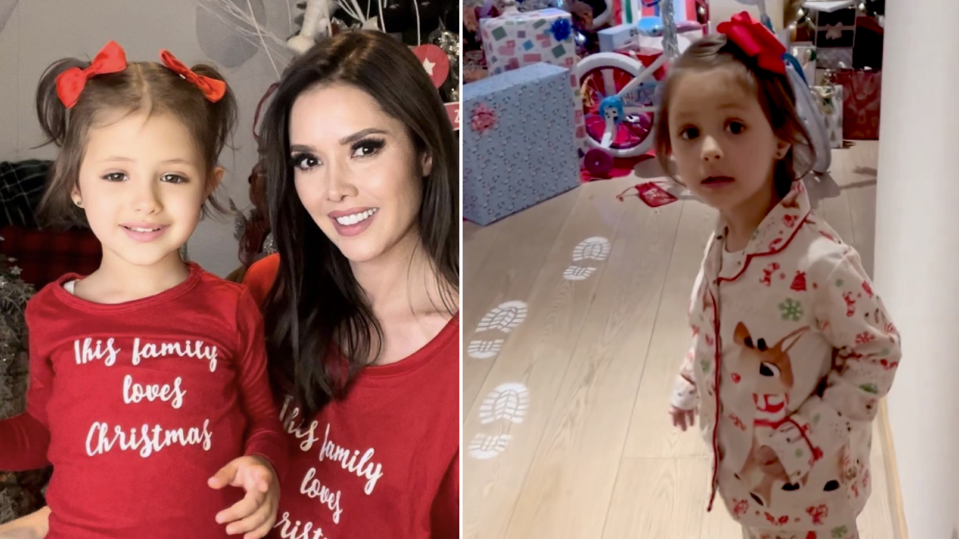 La tierna reacción de la hija de Marlene Favela por la visita de Santa ...