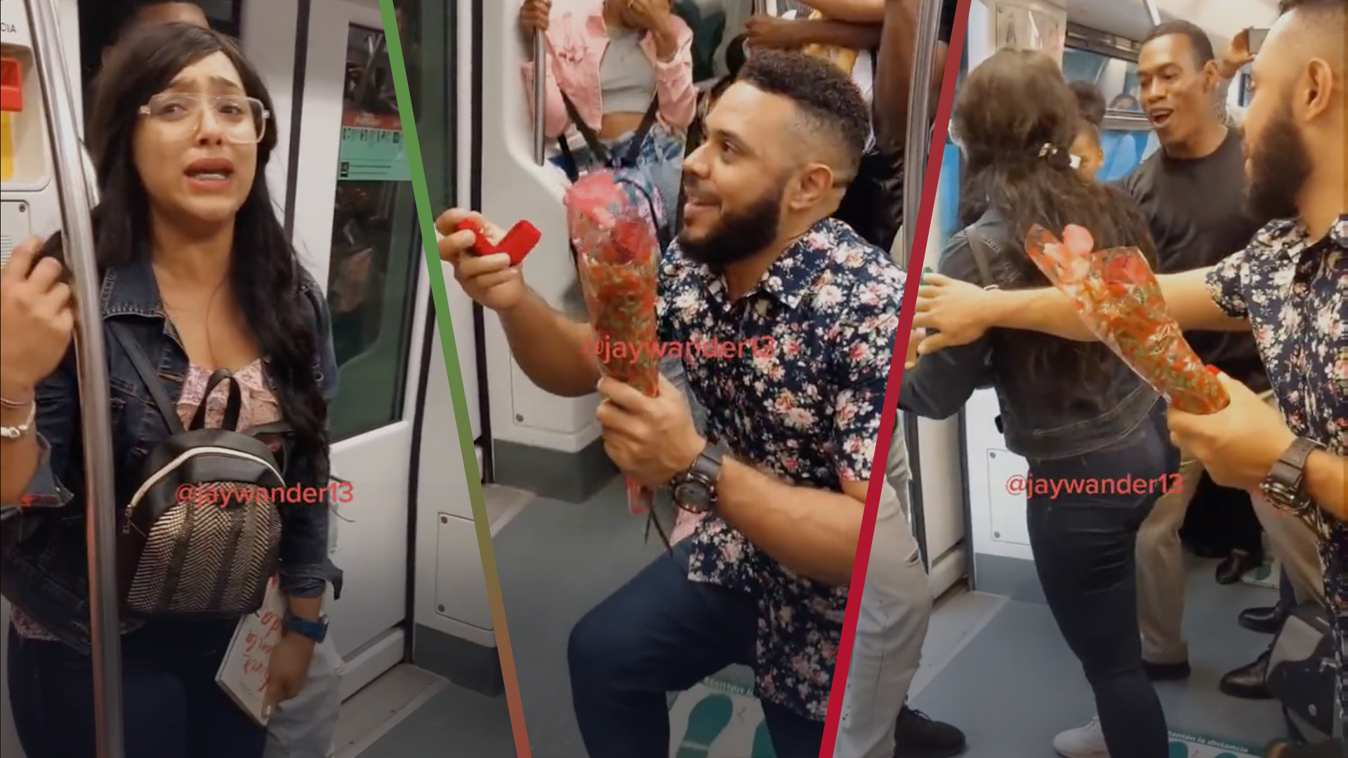 Joven le pide matrimonio a su mejor amiga en el metro y su reacción se viraliza en las redes ...