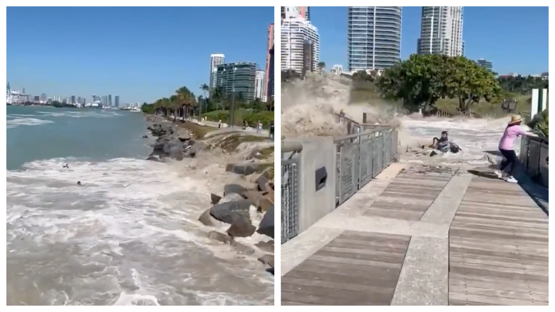 Miami Beach: Rescatan a varias personas arrastradas al mar desde tierra ...