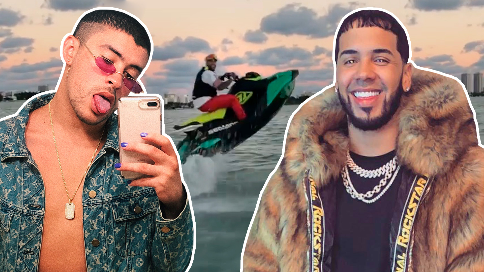 Anuel AA hace referencia a una canción de Bad Bunny, mientras se ...