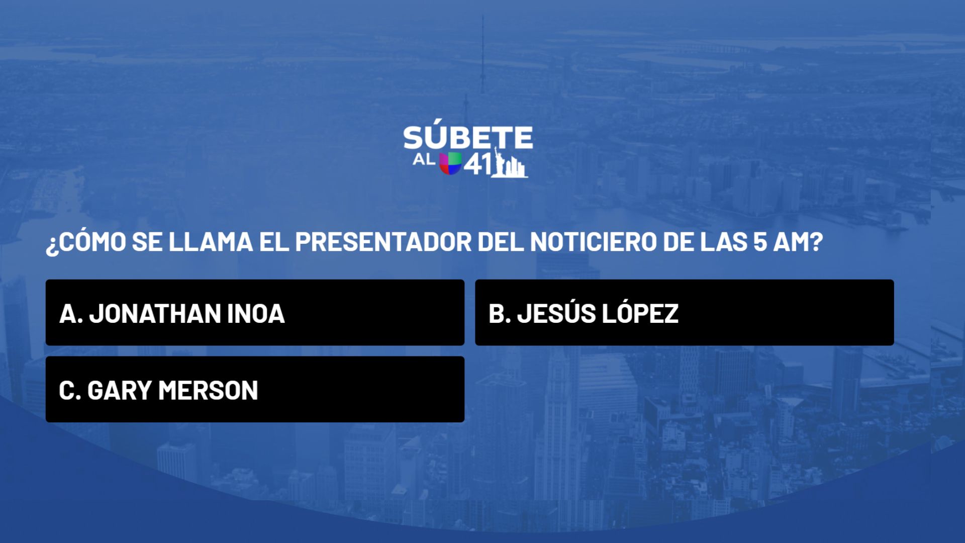 Súbete al 41 NY: Participa en la trivia de Univision 41 Nueva York ...