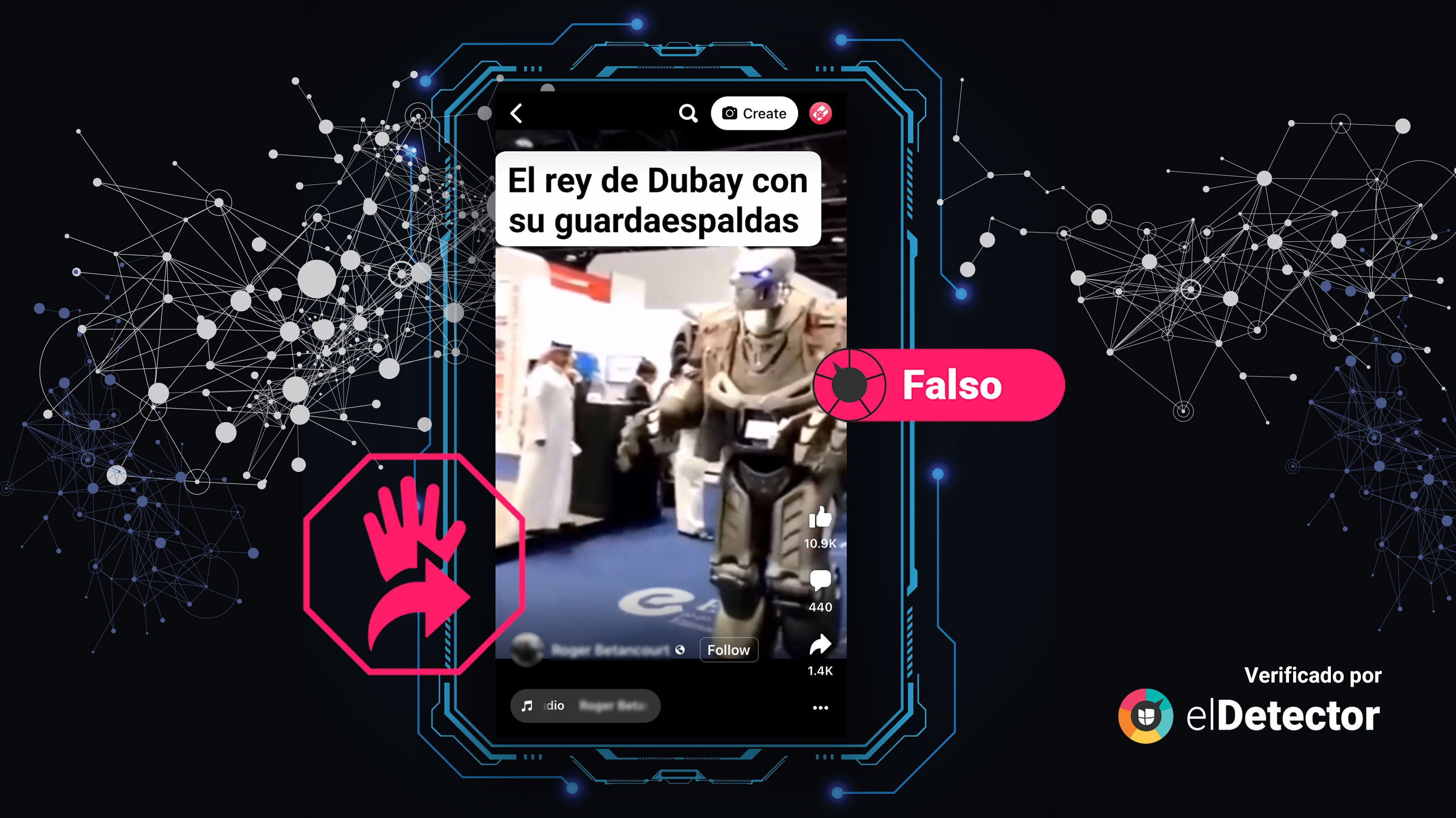 Es falso que este robot sea el guardaespaldas del monarca de Dubái o de ...